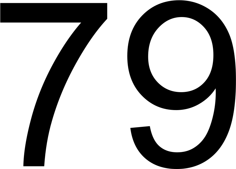 79 Number Png